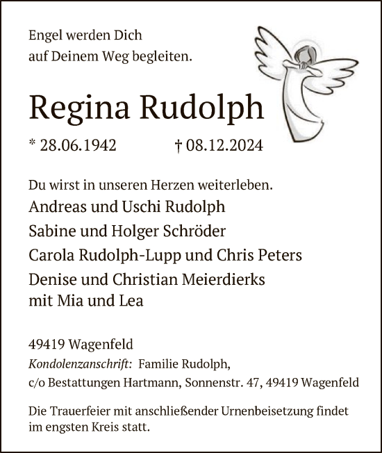 Traueranzeigen von Regina Rudolph | trauer.kreiszeitung.de