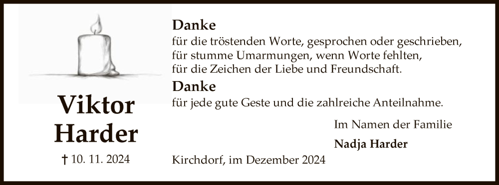 Traueranzeigen von Viktor Harder | trauer.kreiszeitung.de